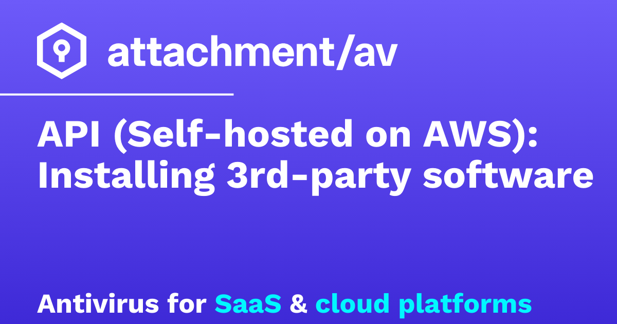 API (self-hosted on AWS): Installing 3rd-party software – attachmentAV