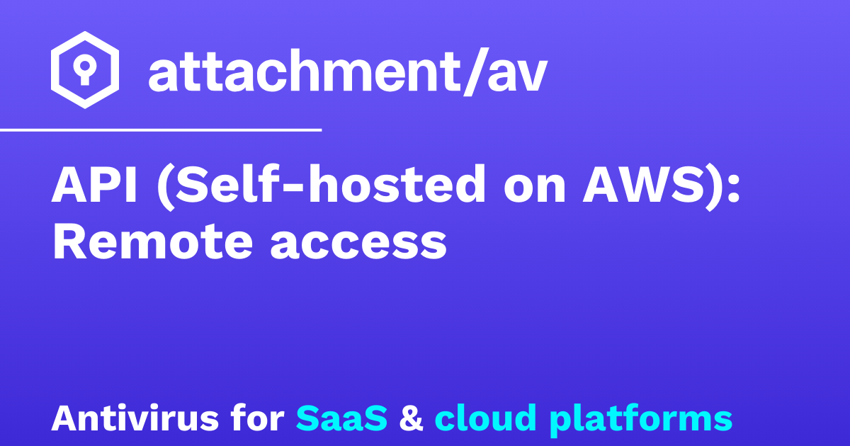 API (Self-hosted on AWS): Remote access – attachmentAV