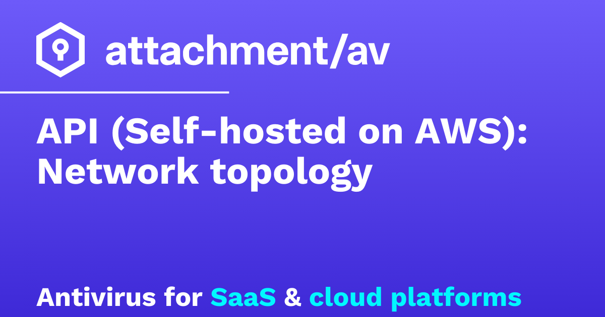 API (self-hosted on AWS): Network topology – attachmentAV